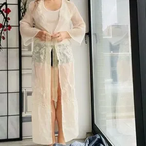 Vintage | Swim | Mcclintock Floral Organza Transparent Bell Sleeve ...